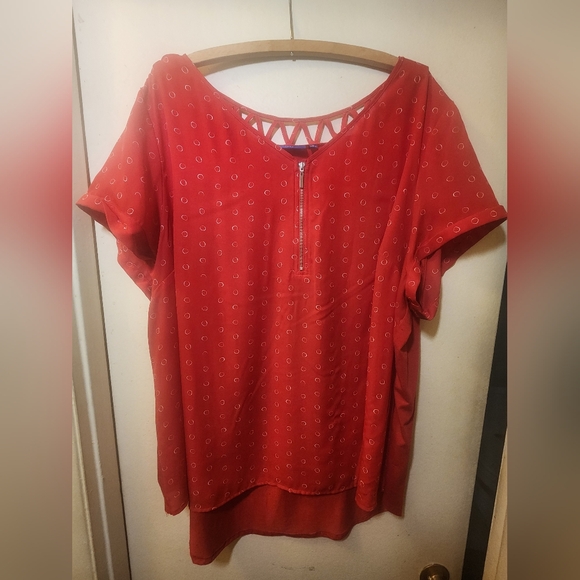 Apt. 9 | Tops | 3x Womens Plus Business Casual Red Top With Cutout ...